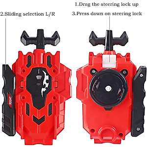 Battling Tops Burst Battle B-177 & B-175 Gyro Toy Set with B-184 and H-13A Left & Right Launchers