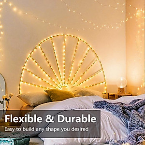 66FT 200 LED Fairy Lights Plug in with Remote and Timer, Waterproof String Lights Indoor Outdoor, Upgraded 8 Modes Twinkle String Lights for Bedroom Xmas Wedding Party (Warm White)