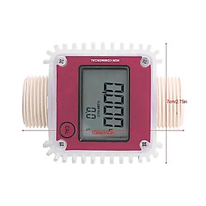 Flow Meter K24 Digital Fuel Flow Meter Gau Voor Chemicaliën Vloeibare Water Ultrasone Oil Flow Meter High Stability and Convenient Operation (Color : Rojo, Size : A)