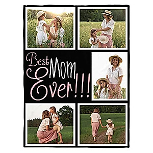 Personalized Mom Gifts for Mothers Day, Custom Blankets with Photos, Personalized Photo Blankets Using My Own Photos, Customized Blankets with Pictures, Best Mom Ever Gifts for Mom Grandma