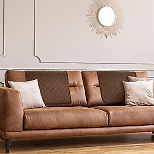 Panelee 2 Pcs Headrest Cover for Recliner Chair Sofa Headrest Cover Head Protector Furniture Protector for Recliner Sofa Slipcovers(Chocolate)