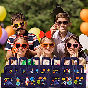 BANBALLON 20 PCS Outer Space Party Favor Bags Space Non-Woven Gift Bags Treat Gift Bags For kids Birthday Party Outer Space Theme Party Baby Shower Goodie Bags Supplies