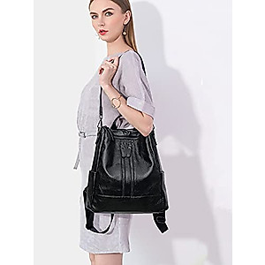 XHUMORG Women Backpack Purse Fashion Leather Multipurpose Design Handbags Travel Large Ladies Shoulder Bag,Anti-theft