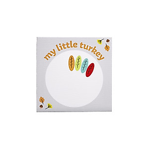 Kate & Milo My Little Turkey Canvas, DIY Handprint Keepsake Art, Thanksgiving Décor, Perfect for Baby Girl or Boys First Holiday Season, Baby Fall Decor