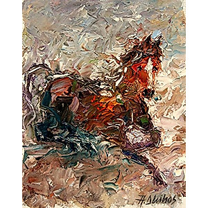 (SOLD) Time to Shine - equestrian painting by internationally renown painter Andre Dluhos