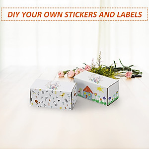 HORLIMER Shipping Boxes Set of 50, Small Corrugated Cardboard Box Literature Mailer, (White, 4.6" x 2.2" x 2.2")