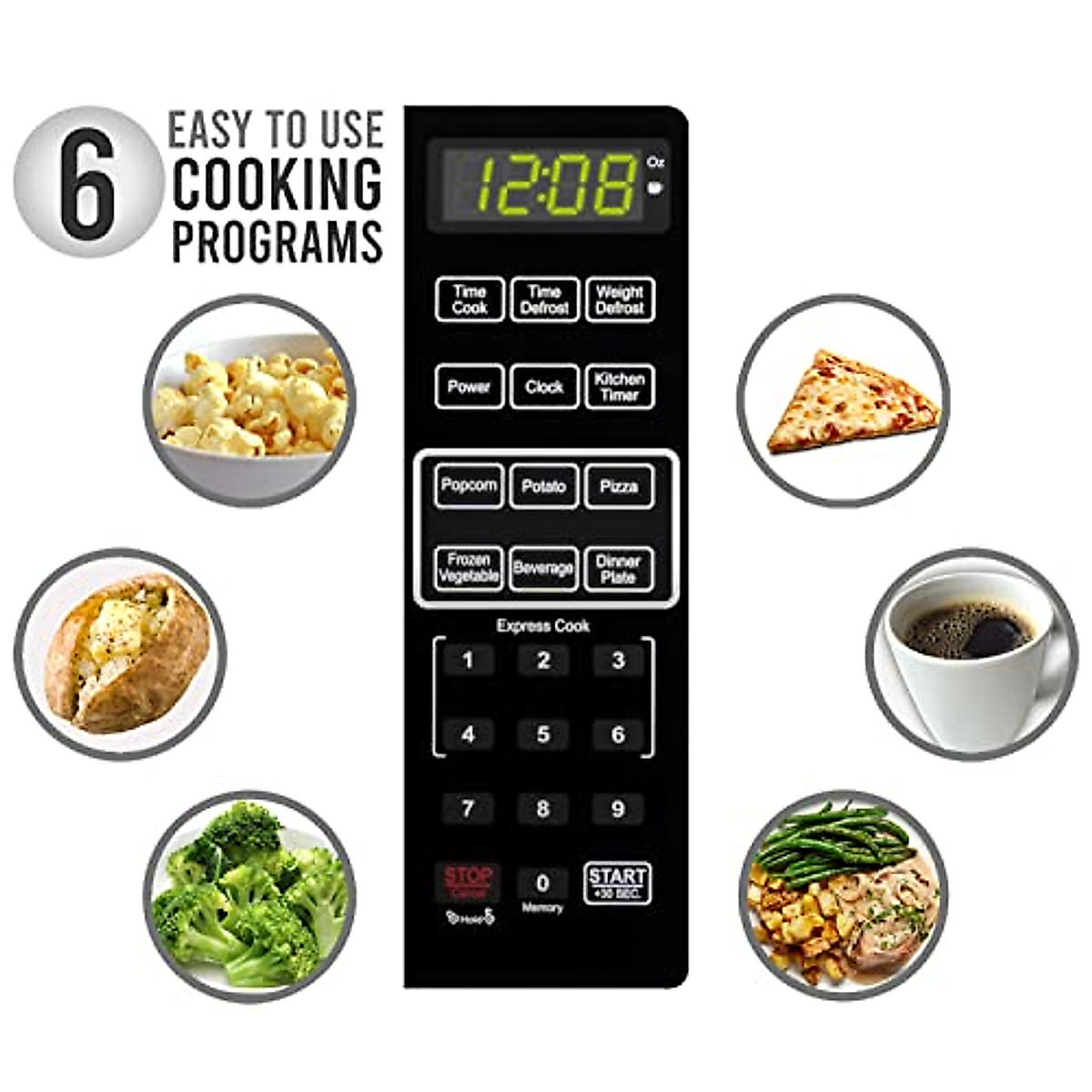 Farberware Countertop Microwave 1100 Watts, 1.6 cu ft - Microwave Oven With LED Lighting and Child Lock - Perfect for Apartments and Dorms - Easy Clean Brushed Stainless Steel