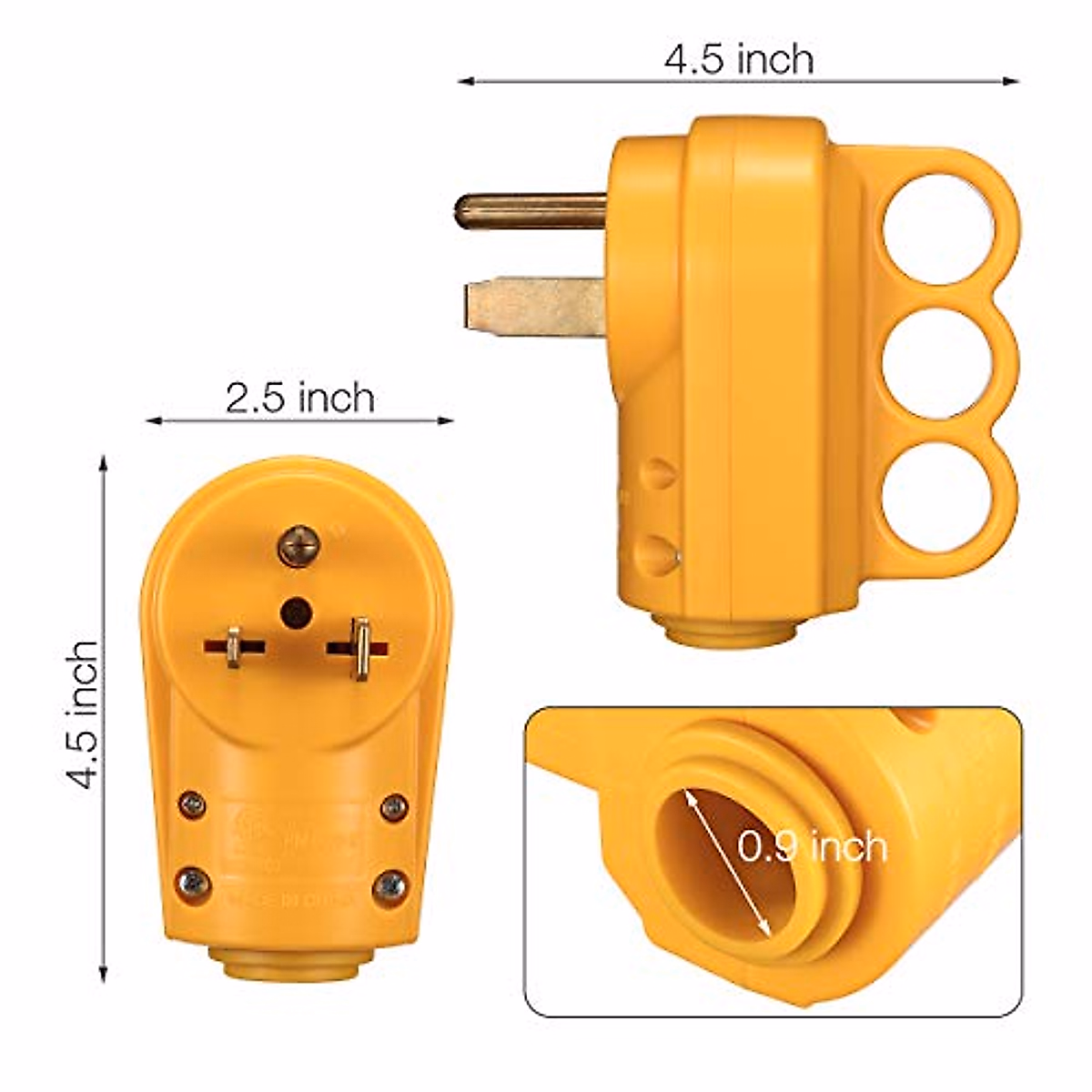 Miady 6-50 Extension Cord 25 FT and 6-50/6-30 Plug