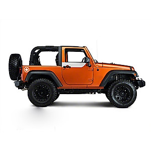 Hooke Road Star Bumper Sticker Body Truck Cars Decals Decoration for Jeep Wrangler YJ TJ JK JL Gladiator Tundra Tacoma F150 RAM Pickup Trucks All Cars - White, 6.3inches