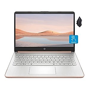2022 HP Pavilion Laptop, 14-inch HD Touchscreen, AMD 3000 Series Processor, Long Battery Life, Webcam, HDMI, Windows 10 + One Year of Office365 (14, 8GB RAM | 192GB Storage, Rose Gold)