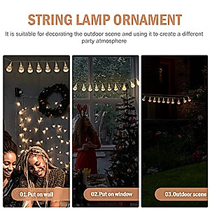 ibasenice LED String Lamp Lightbulb String Light Festival Fairy Light Holiday Party Hanging Light Decoration for Home Garden Yard Lawn