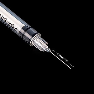 1ml/cc 30G 13MM/0.5IN Industrial Manufacturing Dispensing Tools, Lab Measuring Supplies, Pack of 20, Individually Wrapped