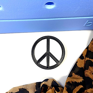 FRESHe BOGLETS - Peace Sign Charm Compatible with Bogg Bags, Simply Southern and Other Similar Tote Bags.