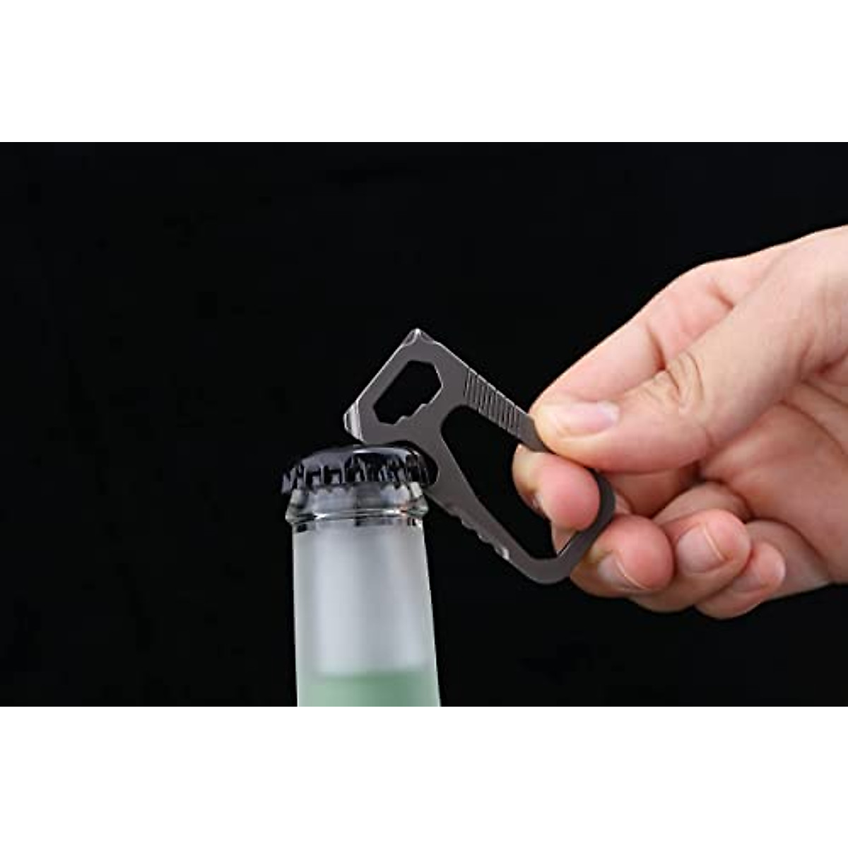 Mikacin Titanium Key Chain, Keychain with Bottle Opener, Carabiner Car Key Chains for Men and Women