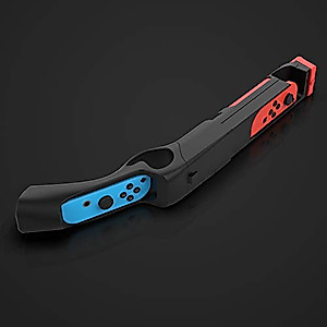 GH Joy con Gun Controller for Nintendo Switch (OLED) Shooting Games, Resident Evil, Cabela's, Sniper Elite, Doom, Hunting Simulator, Wolfenstein, Payday, Joycon Gun Grip Black
