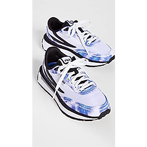 Fila Women's Renno Tie Dye Sneakers, White/Cobalt Blue/Storm Blue, 7 Medium US