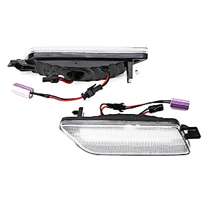 iJDMTOY Clear Lens Amber Full LED Bumper Side Marker Light Kit Compatible With 2014-up Porsche Macan, Powered by 40-SMD LED, Replace OEM Front Sidemarker Lamps