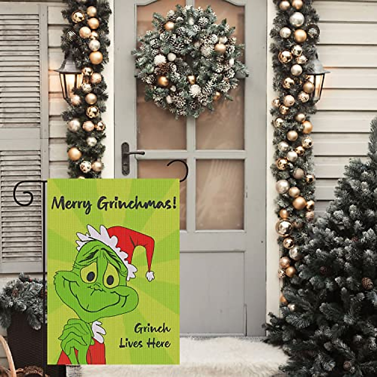 Christmas Winter Garden Flag, Merry Christmas Garden Flag Double Sided Vertical 12.5×18 Inch for Christmas Holiday Party Yard Outdoor Decorations, Merry Christmas Decorations