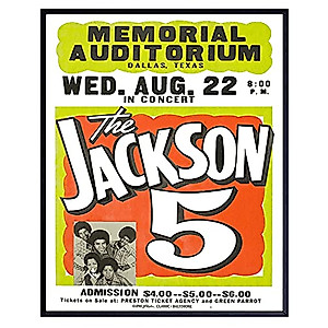 Michael Jackson Poster - Motown Black Music - Vintage Jackson 5 Concert Poster - African American Wall Art - Famous Black History - Black Culture - Black Art - Afro Wall Art - Music History Gifts