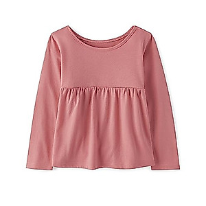 The Children's Place,and Toddler Girls Long Sleeve Fashion Shirt,Lotus Flower,18-24 Monts