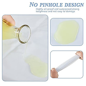 3 Pieces Heavy Duty Transparent PVC Waterproof Aprons Unisex 47 Inches Clear Plastic Aprons Vinyl Aprons for Dishwashing Cooking Grooming Cleaning Butcher Work