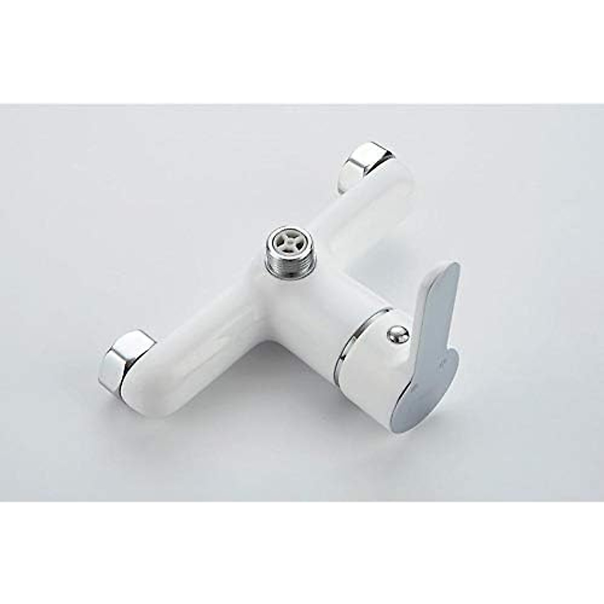 RONPOTY Kitchen Taps Bathroom Bathtub Faucet 1 Set Cold Hot Water Bath Bathtub Faucets Outlet Pipe Surface Chrome Plated Shower Head