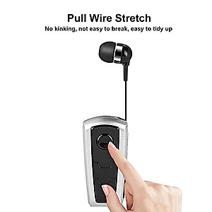 F910 Retractable Bluetooth Earphone Business Lavalier Earphone Sports Bluetooth Headset Voice Prompts Call Vibration Bluetooth V4.1 Anti-Lost