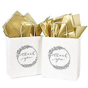 UNIQOOO 40 Sheets Premium Metallic Gold Tissue Gift Wrap Paper Bulk - Perfect Gold Tissue Paper for Gift Bags, Wedding, Party and DIY Crafts - Recyclable Gift Wrapping Accessory, 20X 26