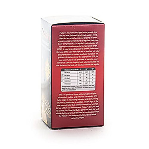 Fluker's Red Heat Bulbs for Reptiles, Black, 1 Count (Pack of 1)