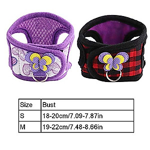 Chinchilla Harness Vest Chest Decor, Chinchilla Walking Harness Vest with Leash Strap Harness for Rabbit Ferret Guinea Pig Bunny Hamster Puppy Kitten Clothes Accessory(S)(S)