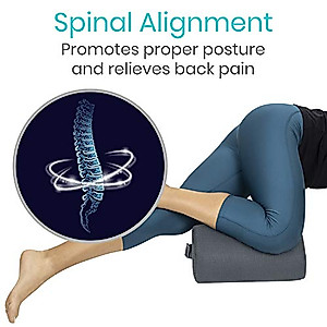 Vive Bolster Pillow for Legs & Back (Firm) - Memory Foam Support Pad for Side, Stomach Sleeper - Lumbar Half Roll for Knee, Leg, Lower Back, Spine Alignment - Ergonomic Sleeping Padding