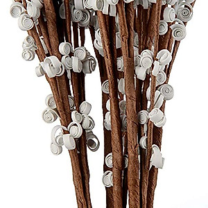 5Pcs 75CM Long Artificial Flower Winter Jasmine Folk Pip Berry Plant Dry Branches for Wedding Home Office Party Hotel Table Vase Christmas Decor - Blue