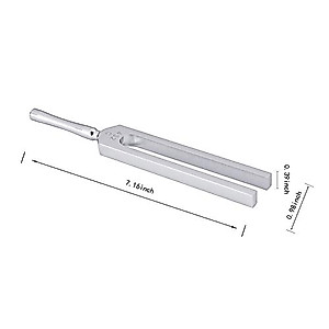 QIYUN Tuning Fork, 432 Hz Tuning Forks Healing Tuned, Tuning Fork with a Malle, Cleaning Cloth and Bag, Aluminum Alloy