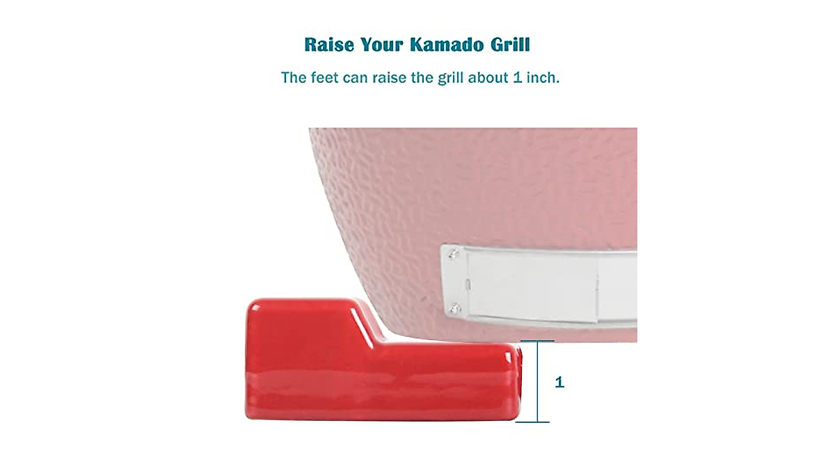 KAMaster Ceramic Grill Feet Set of 3 for Kamado & Green Egg