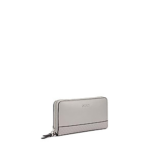 Calvin Klein Key Item Saffiano Continental Zip Around Wallet with Wristlet Strap, Stone, One Size