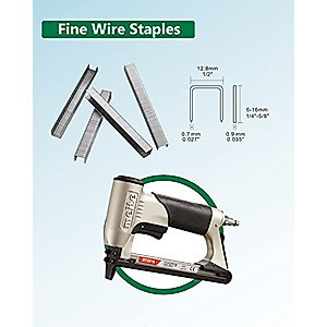 meite 21 Gauge 1/2-Inch Crown 1/4-Inch Leg Length Galvanized Fine Wire Staples Upholstery Staples for MT8016 Stapler 10,000 PCS/Box (1 Box)