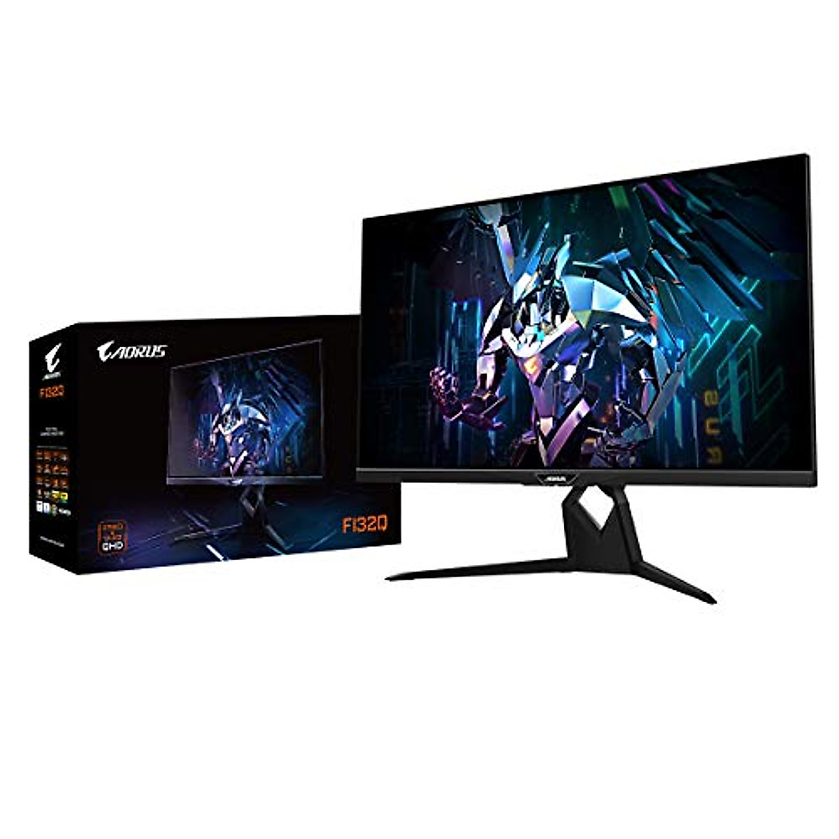 AORUS FI27Q 27" 165Hz 1440P NVIDIA G-SYNC Compatible IPS Gaming Monitor, Built-in ANC, 2k Display, 1 ms Response Time, HDR, 95% DCI-P3, 1x Display Port 1.2, 2x HDMI 2.0, 2x USB 3.0