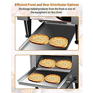 Commercial Conveyor Toaster 300PCS Per Hour Toasting Bread Bagels 110V Electric Countertop Belt Machine for Restaurant Home Bread Bagel Breakfast Food