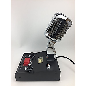 Delta M2 Chrome Amplified Dynamic Power Base Microphone 4 Pin Cobra CB Ham Mic