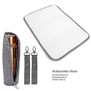 Skyla Homes Diaper Bag Backpack - Scratch Proof Baby Diaper Bag with Insulated Pockets, Large Water-Resistant Baby Bag, Multi-Functional Travel Knapsack (Grey)