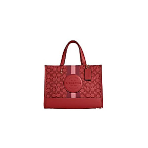 COACH Dempsey Carryall In Signature Jacquard With Stripe Patch (IM/Red Apple Multi)