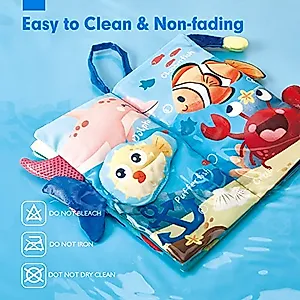 Baby Books 0-6 Months,Infant Tummy Time Toys High Contrast Sensory Baby Toys 6 to 12 Months Touch Feel Book Gift Christmas Stocking Stuffers for Boys Girls 0-3 Months Book Early Learning Stroller Toy
