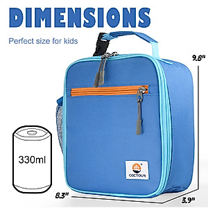 CaCTOUR Lunch Box Kids,Premium Insulated Lunch Bag for Girls Boys,Soft Bag Mini Cooler Back to School Thermal Reusable Lunch Bag for Work School Picnic (Blue)