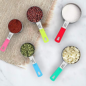 Wildone 8-Piece Measuring Cups Set, Stainless Steel Nesting Measuring Cups, Perfect for Dry and Liquid Ingredients, Dishwasher Safe