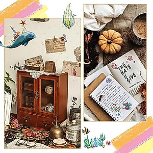 Rub on Transfers for Crafts, 16Sheets Marine Theme Rub on Transfer Stickers Rub on Stickers Transfer Stickers Rub on Transfer Rub on Transfer Paper Rub on Decals Transfers for Crafts for Scrapbooking