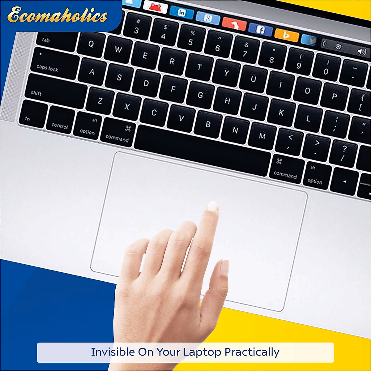 (2 Pcs) Ecomaholics Trackpad Protector for Dell Inspiron 13 7370 13.3 inch laptopTouch Pad Cover with Clear Matte Finish Anti-Scratch Touchpad Skin Film,Laptop Accessories