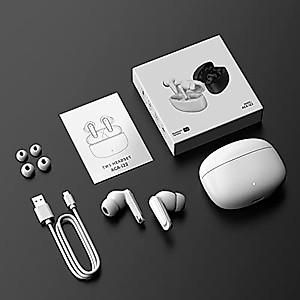 Bluetooth 5.3 Headphones for Samsung S22 S23 Ultra Flip Fold A54 A53 A12,True Wireless Noise Canceling Earbuds,Bluetooth Earbud Earphones,Sweat Resistant,HD Mic,Deep Bass for iPhone 15 Pro Pixel 6a