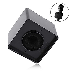 Mic Flag, Cube Shaped Portable Black 41mm Diameter Microphone Logo Flag Station for Interview for Meeting (01s1n9mht4qk2024)