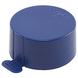 Caplugs ZTT4Q6 Plastic Tear-Tab Cap for NPT Pipe Threads. J-TT-4, PE-LD, to Cap Thread Size 1/2" NPT", Blue (Pack of 70)