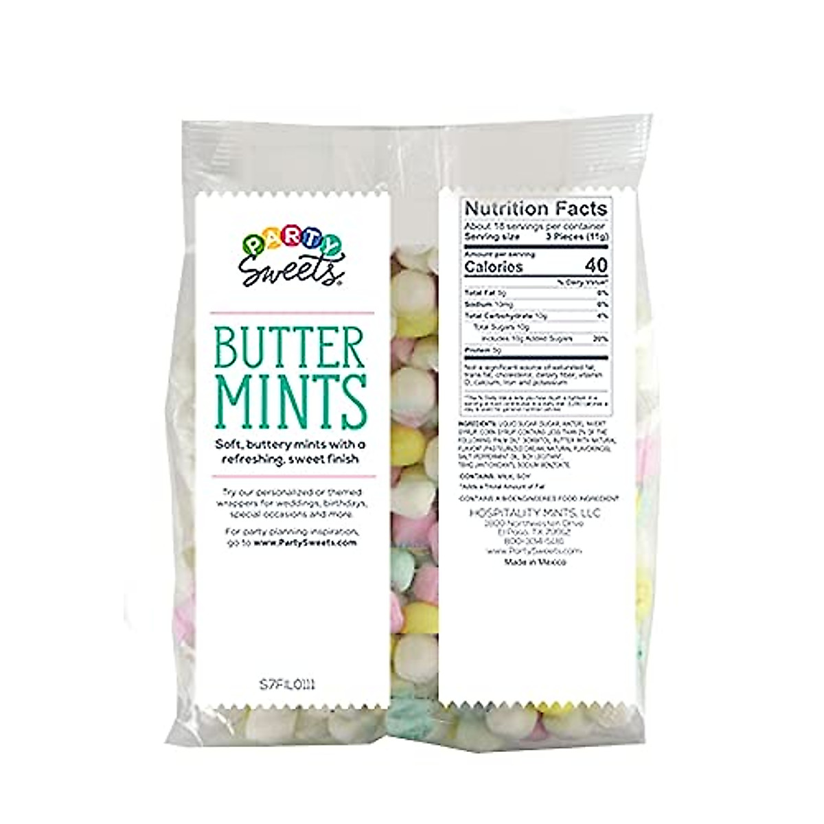 Party Sweets Assorted Pastel Buttermints, 14 Ounce, Appx. 100 pieces from Hospitality Mints